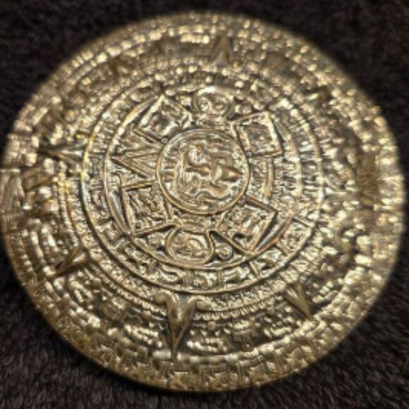 Jewelry | Vintage Large Sterling 925 Silver Mayan Calendar Sundial ...